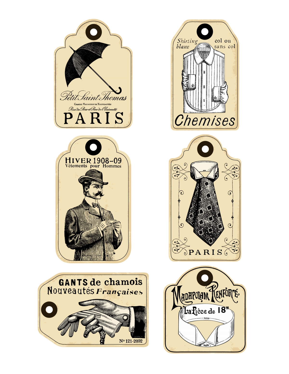 French Retro Labels for Men Vol 1 - Style24